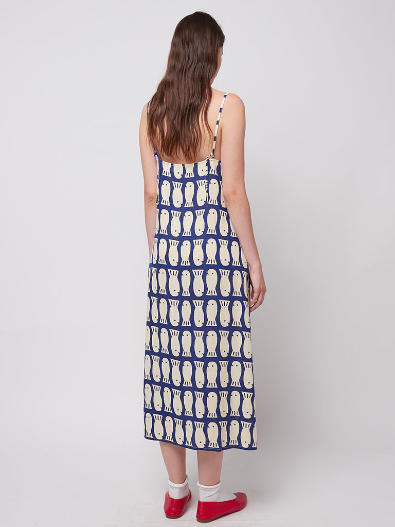 Bobo Choses Lucky Fish Dress in Blue White – Maze