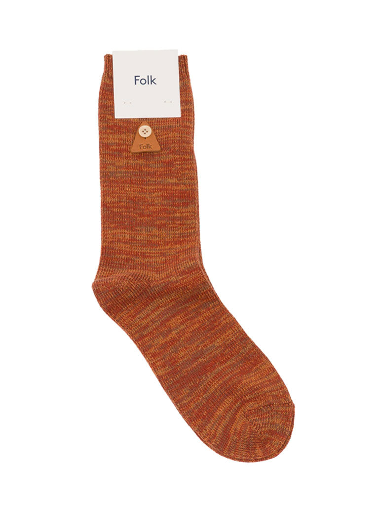 Folk Melange Sock in Amber Mix – Maze