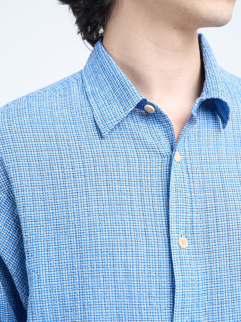 Oliver Spencer Garrison Shirt in Byrne Blue – Maze